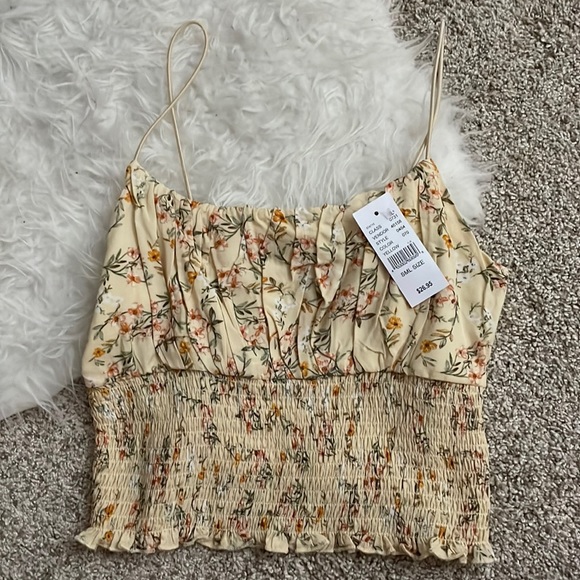 PacSun | Tops | Nwt Pacsun Yellow Floral Tank | Poshmark